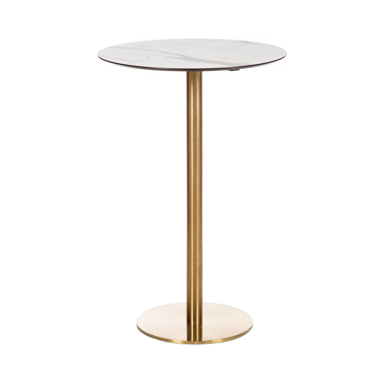 Disc Base Bar Table Brass